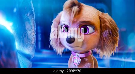 PAW PATROL: THE MIGHTY MOVIE, from left: Rocky (voice: Callum Shoniker ...