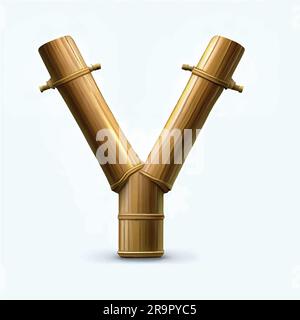 capital letter R in bamboo with white background. Bamboo alphabet ...