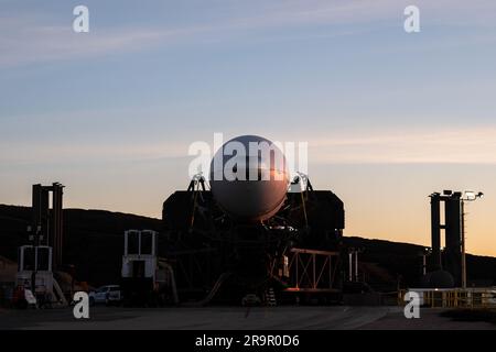 SWOT Rollout. A SpaceX Falcon 9 rocket with the Surface Water and Ocean ...