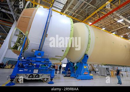 NASA joined the Space Launch System rocket’s core stage forward ...