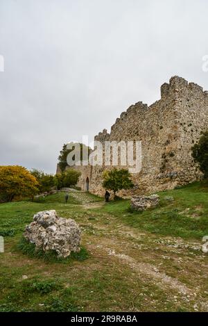 Platamon castle, the imposing medieval fortress located southeast of ...