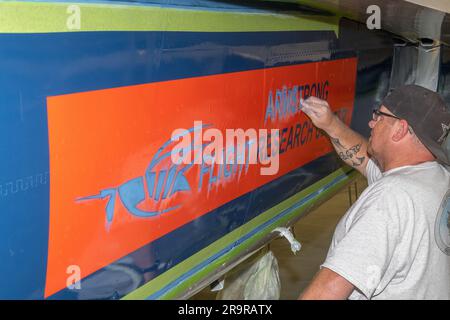 . NASA 862, which is an F/A-18D based at NASA’s Armstrong Flight ...