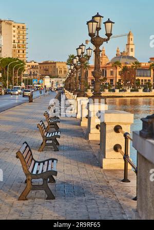 Bari - The promenade in the morning light Stock Photo - Alamy