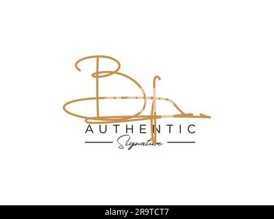 BF Signature Logo Template Vector Stock Vector Image & Art - Alamy