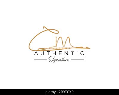 CM Signature Logo Template Vector Stock Vector Image & Art - Alamy