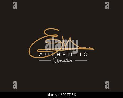 EV Signature Logo Template Vector Stock Vector Image & Art - Alamy