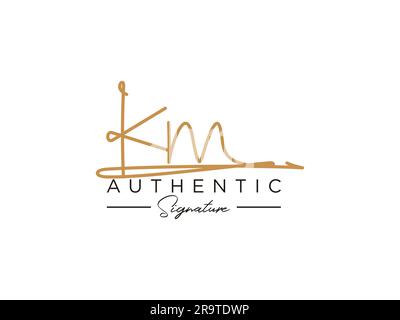 KM Signature Logo Template Vector Stock Vector Image & Art - Alamy