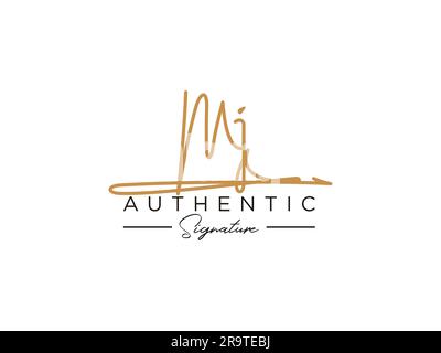 MJ Signature Logo Template Vector Stock Vector Image & Art - Alamy