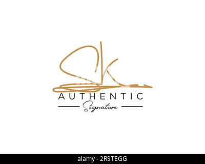 SK Signature Logo Template Vector Stock Vector Image & Art - Alamy