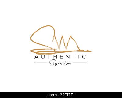 SW Signature Logo Template Vector Stock Vector Image & Art - Alamy