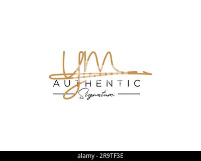 YM Signature Logo Template Vector Stock Vector Image & Art - Alamy