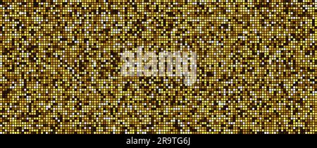 Seamless pixelated golden texture. Yellow noise grain pattern. Shining ...