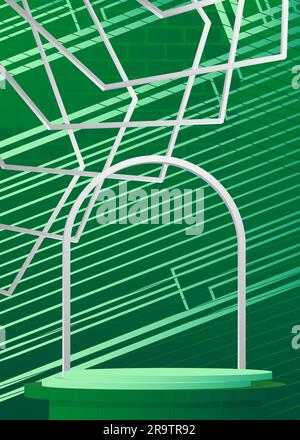 3d Shiny white round pedestal podium Stock Vector Image & Art - Alamy