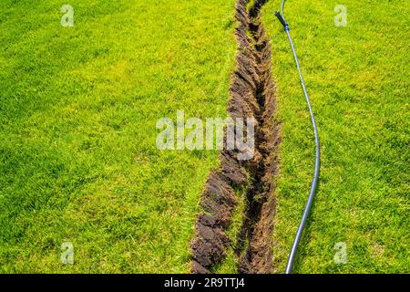 Self-installation of irrigation with a retractable sprinkler in the ...