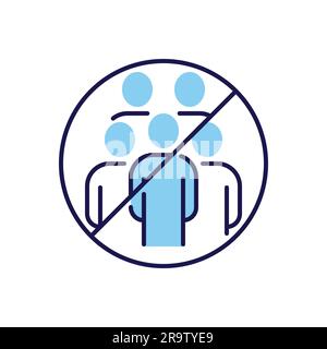 Avoid crowded places related vector icon Stock Vector Image & Art - Alamy