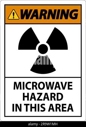 Warning Sign Microwave Hazard Area Stock Vector Image & Art - Alamy