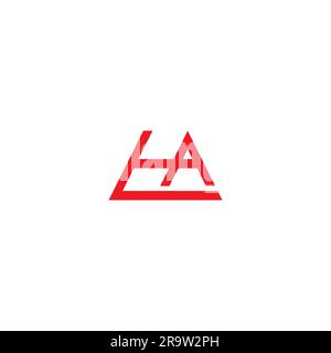 HLA circle letter logo design with circle and ellipse shape. HLA ...