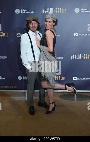 Mara Bergmann and her husband Alexander Hoffmann attend the premiere of ...