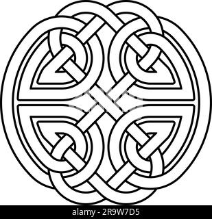 Infinity knot outline in black. Celtic symbol. Symbolizes infinity of ...