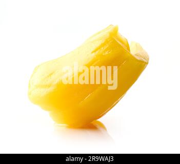 canned jackfruit piece isolated on white background Stock Photo - Alamy