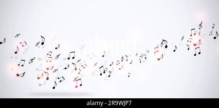 classical music banner with music notes on white background for music ...