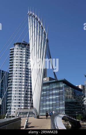 Media City Footbridge, North Bay, Trafford Park, Manchester, England ...