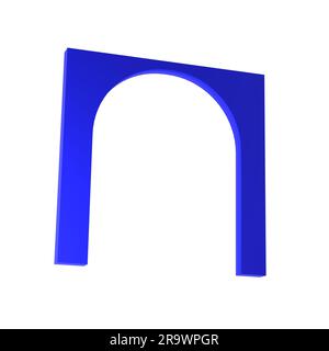 3d Dark blue realistic arch scene isolated with clipping path ...