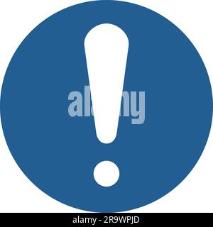 ISO safety sign. General mandatory sign. Blue circle sign with white ...