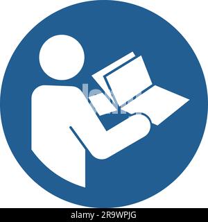 Refer Instruction Manual Booklet Symbol Sign Isolate on transparent Background,Vector ...
