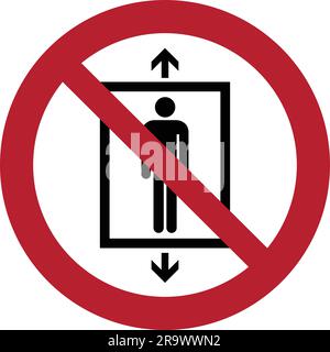 ISO 7010 P027 – Do not use this lift for people. Do not use elevator ...