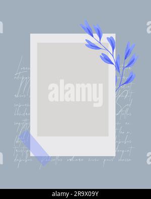 Retro watercolor frame with lorem ipsum text - Vector Stock Vector ...