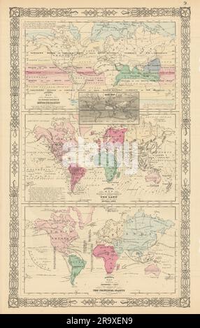 World Land features. Co-tidal Lines. Ocean currents. Watersheds JOHNSON ...