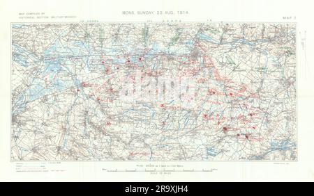 World War I - Battle of Mons, 23 August 1914. Caption reads: 'An attack ...