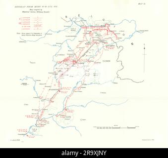 Mons, 23 Aug, 1914. Battle of Mons. First World War. 1933 old vintage ...