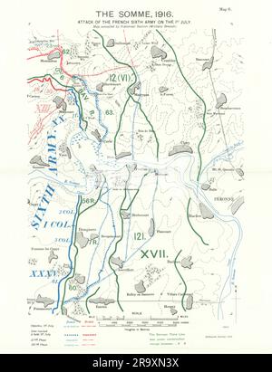 Somme, 1st July 1916. Attack & Objectives, Battle of Albert. Trenches ...