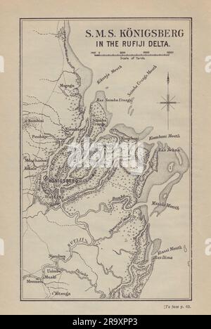 BATTLE OF RUFIJI DELTA 1915:Konigsberg. German East Africa.Tanzania.WW1 ...