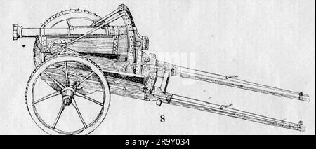 weapons, artillery, light field gun on a gun carriage with double ...