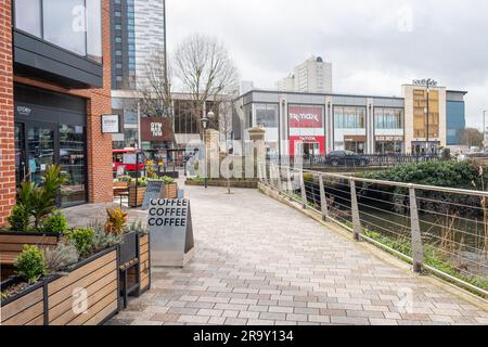 LONDON- MARCH, 2023: Wandsworth Southside Shopping centre. A retail and ...