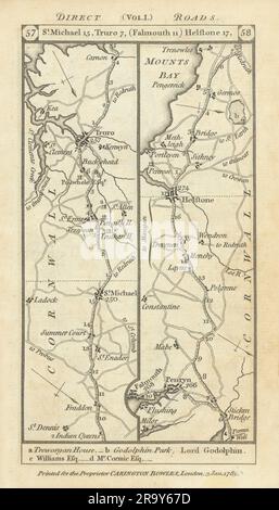 St. Dennis-Truro-Falmouth-Helston-Mount's Bay road strip map PATERSON ...