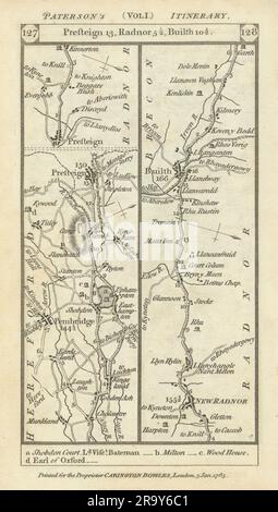 Map of Radnorshire, Wales, 18th century Stock Photo - Alamy