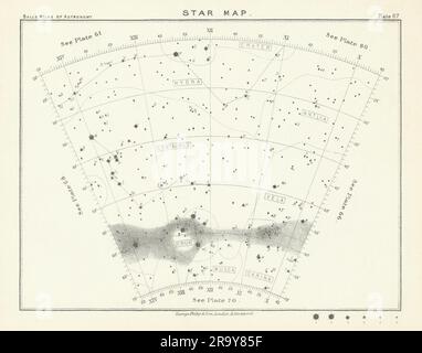 Star map night sky Antlia Canis Carina Columba Hydra Malus Pictor ...