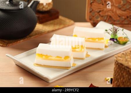yumcha, dim sum,Coconut bar with mango Stock Photo - Alamy