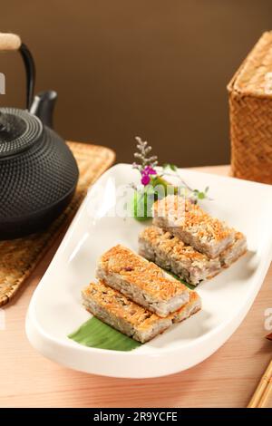 yumcha, dim sum,Pan Fried Turnip Cake,Grated turnip with dried shrimp ...