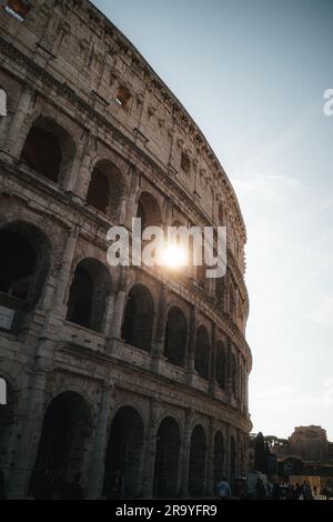 A vertical shot of the Colosseum in the evening Stock Photo - Alamy