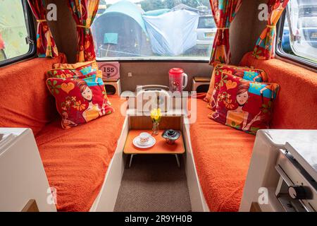 Vintage caravan on display at the Dene Rally steam and vintage show in ...
