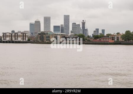 HSBC's Headquarters skyscraper building on Canada Square (designed by Sir Norman Foster), Canary ...