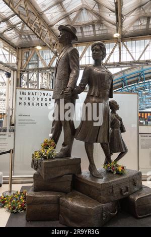 Basil Watson's The National Windrush Monument on the concourse at ...