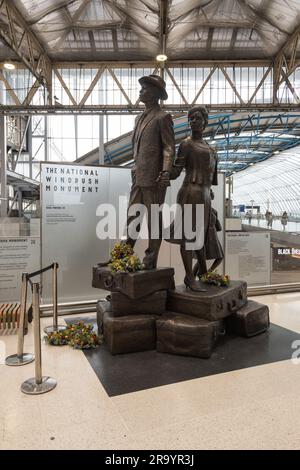 The National Windrush Monument at London Waterloo Station, Waterloo ...