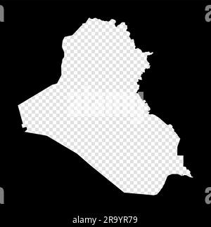 Republic of Iraq map. Blank vector map of the Country. Borders of ...