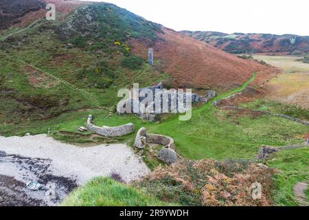 Llanlleiana porcelain works, between Porth Wen and Traeth Mawr, Cemaes ...